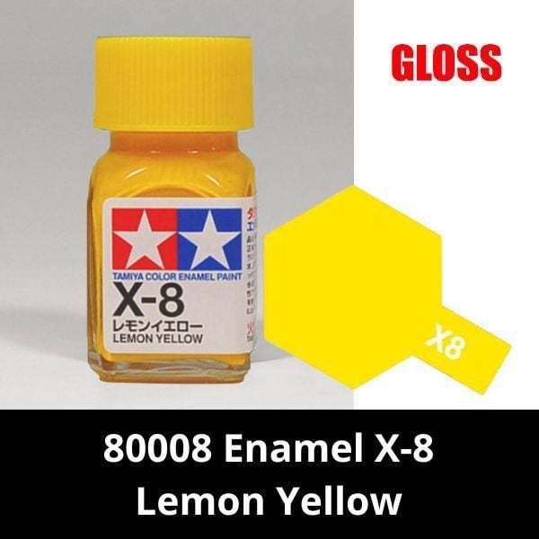 80008 Enamel X-8 Lemon Yellow - Sơn mô hình Tamiya – nShop - Game & Hobby