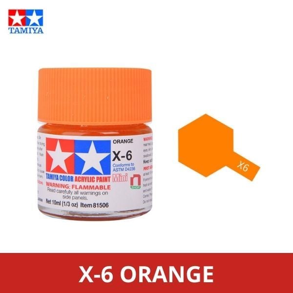 Sơn mô hình Tamiya ACRYLIC MINI X-6 ORANGE 81506 chính hãng – nShop ...