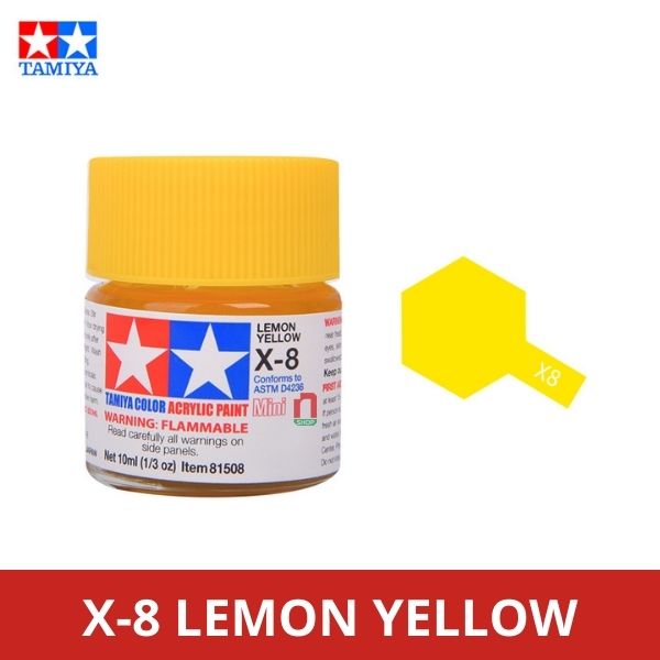 Sơn mô hình Tamiya ACRYLIC MINI X-8 LEMON YELLOW 81508 HCM – nShop ...