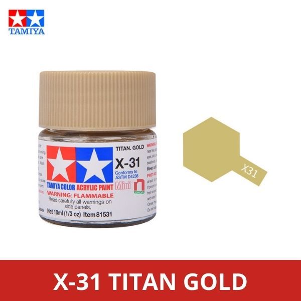 Sơn mô hình Tamiya Acrylic Mini X-31 Titan Gold - 81531 – nShop - Game ...