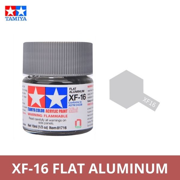 Sơn mô hình Tamiya Acrylic Mini XF-16 Flat Aluminum - 81716 – nShop ...
