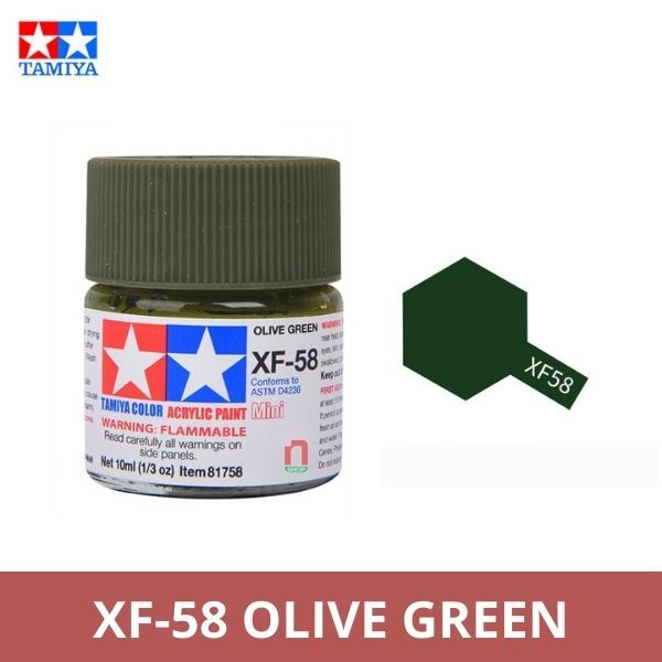 Sơn mô hình Tamiya Acrylic Mini XF-58 Olive Green - 81758 – nShop ...