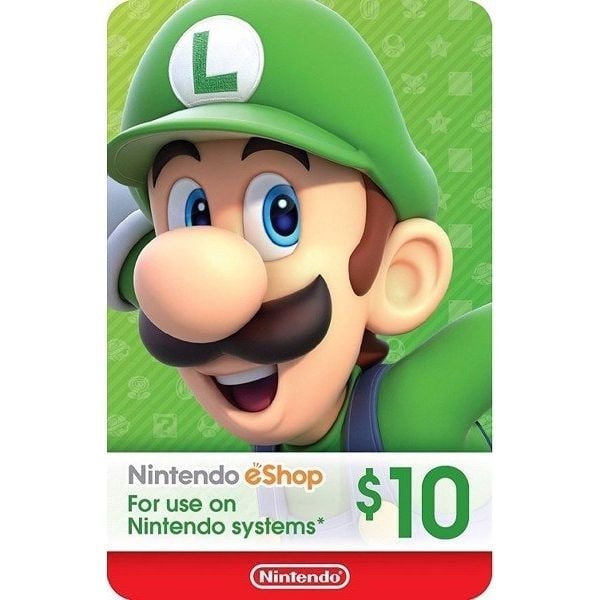 Thẻ nạp tiền Nintendo Switch - 3DS eShop Prepaid Card mệnh giá 10 ...