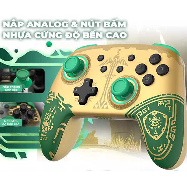 Tay chơi game Golden Pro Controller Nintendo Switch Zelda TOTK IINE ...