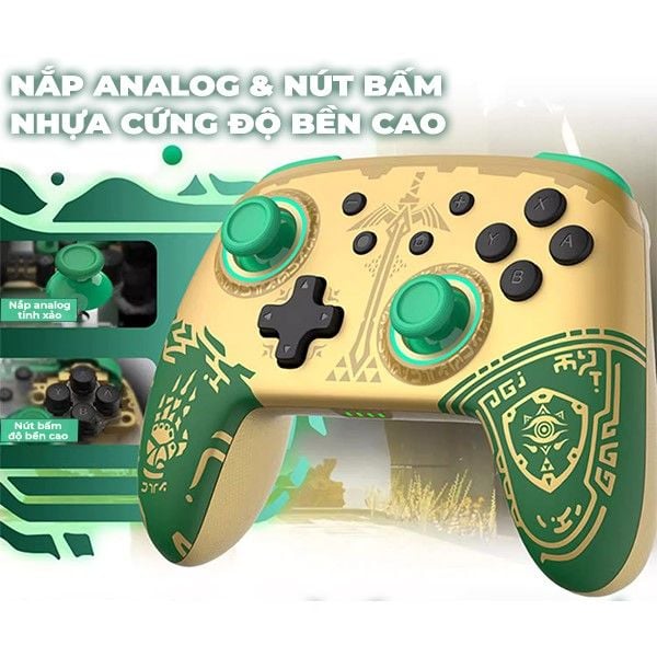 Tay chơi game Golden Pro Controller Nintendo Switch Zelda TOTK IINE – nShop - Game & Hobby
