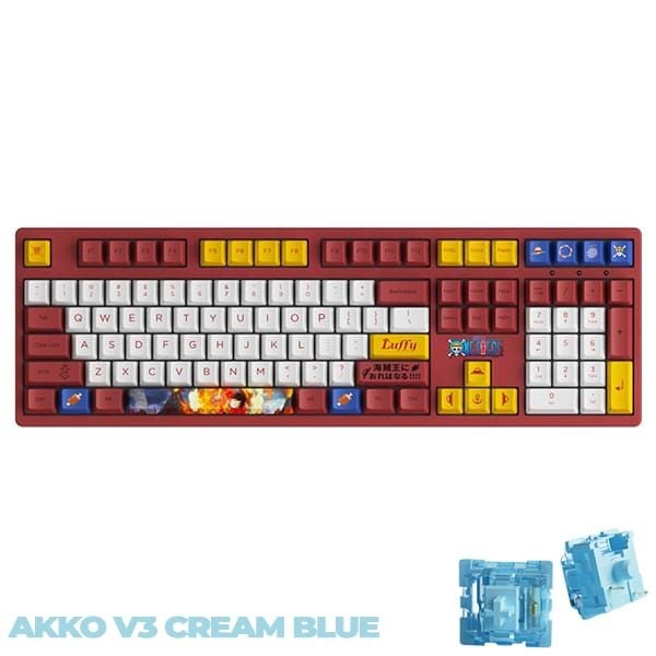 Phím cơ AKKO 3108 RF One Piece Luffy 2 Mode V3 Cream Blue – nShop ...