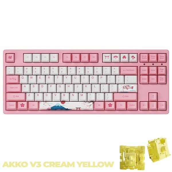Phím cơ AKKO 3087 RF World Tour Tokyo Dual-mode SW V3 Cream – nShop ...