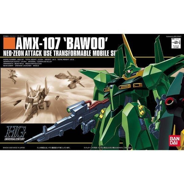 Mô hình HG AMX-107 Bawoo Gundam chính hãng Bandai Nhật Bản – nShop - Game & Hobby