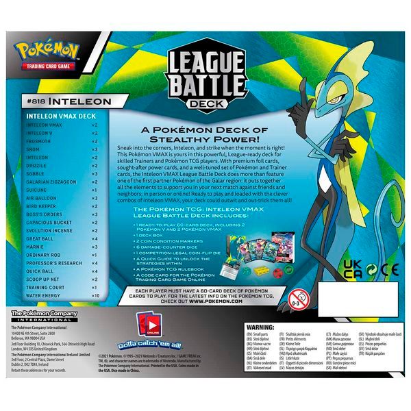 Bộ thẻ bài Pokemon Inteleon VMAX League Battle Deck siêu mạnh – nShop ...