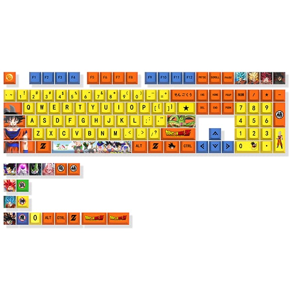 Bộ Keycap bàn phím cơ Dragon Ball Goku PBT Full Set 126 nút – nShop ...