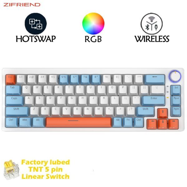 Bàn phím cơ Zifriend ZA68 Pro Orange Blue Hot Swap nhỏ gọn – nShop ...
