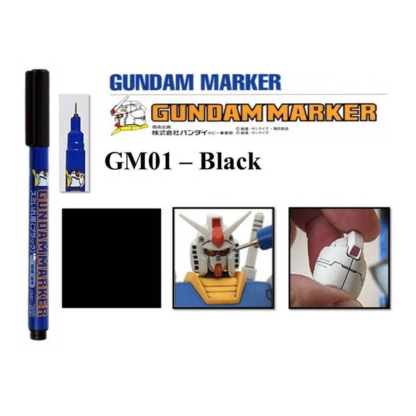 Gundam Marker GM01 - Black Đen - Bút kẻ lằn Gundam giá rẻ – nShop ...
