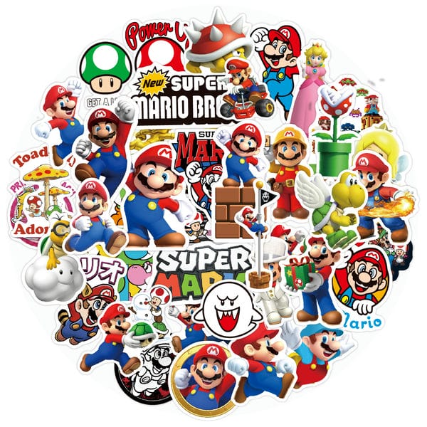 Hình dán Sticker tổng hợp Super Mario Bros 50 cái ngẫu nhiên – nShop ...