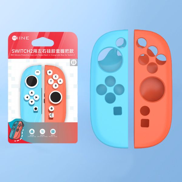 Case Silicone Grip Joy-con Nintendo Switch 2 - Orange Blue IINE L1087 ...