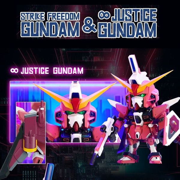 QMSV Mini Strike Freedom Gundam & Infinity Justice Gundam Blind Box ...