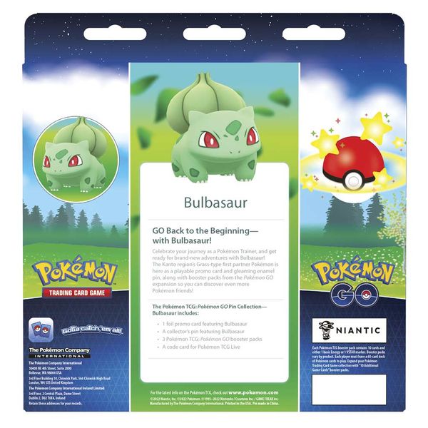 Thẻ bài Pokemon TCG Pokemon GO Pin Collection Bulbasaur – nShop - Game ...
