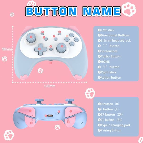 Tay Cầm Chơi Game Mini Cat Controller Nintendo Switch IINE – nShop ...