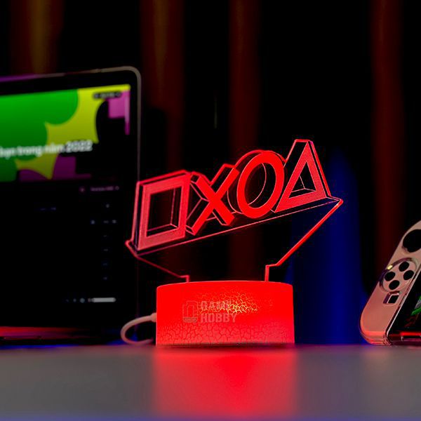 Đèn LED RGB trang trí bàn Gaming Icon PlayStation tặng kèm remote ...