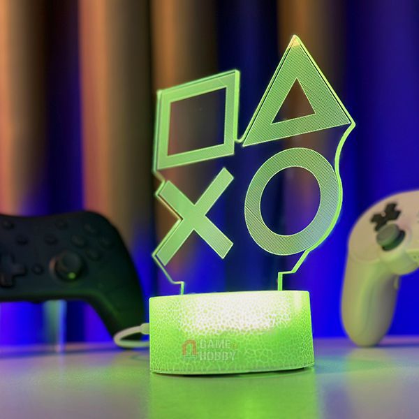 Đèn LED RGB trang trí bàn Gaming Icon PlayStation tặng kèm remote ...