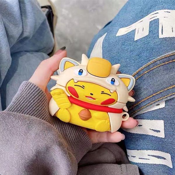 Case bảo vệ AirPods hình Pokemon Pikachu Meowth Maneki Neko – nShop ...
