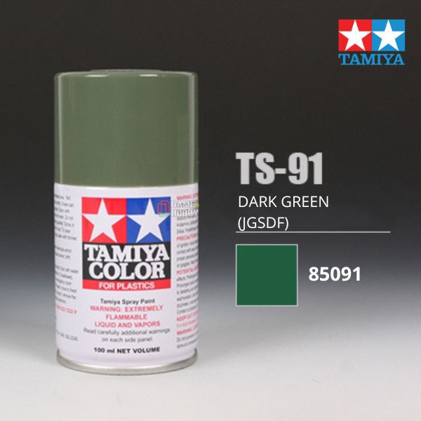 Sơn xịt mô hình Tamiya 85091 TS-91 Dark Green JGSDF giá rẻ – nShop - Game & Hobby