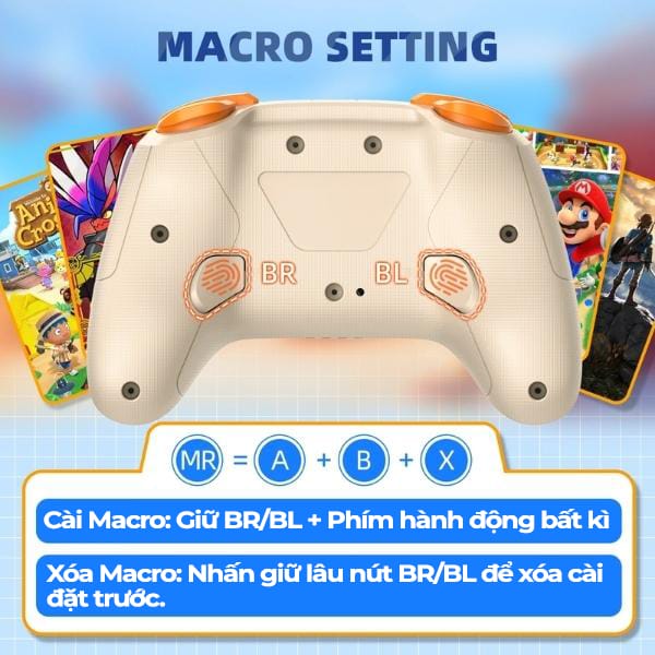 Aurora Orange Wireless Mechanical Pro Controller Nintendo Switch IINE ...