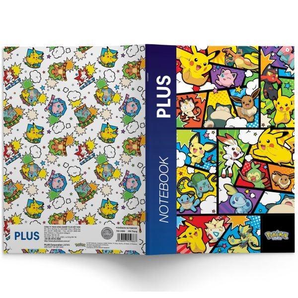 Tập học sinh Notebook B5 Pokemon kẻ ngang 200 trang màu Xanh – nShop ...