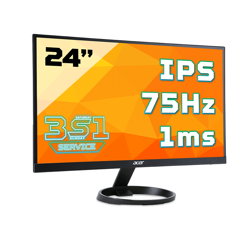 Màn Hình Acer R241Y 23.8 inch FHD IPS 75Hz 1ms