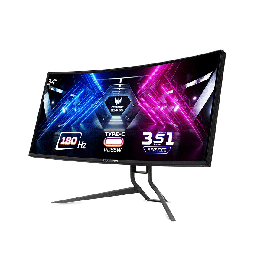 Màn hình Acer X34 GS Predator (34 inch/WQHD/IPS/180Hz/1ms/550nits/HDMI