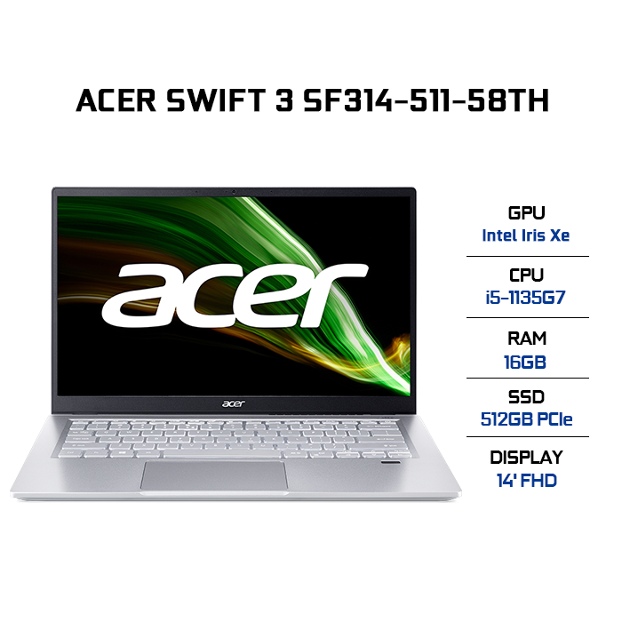 Laptop Acer Swift 3 SF314-511-58TH