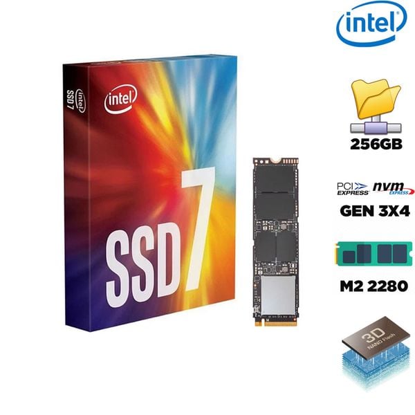 Ổ cứng SSD Intel 760p Series NVMe PCIe Gen 3 x 4 M.2 256GB