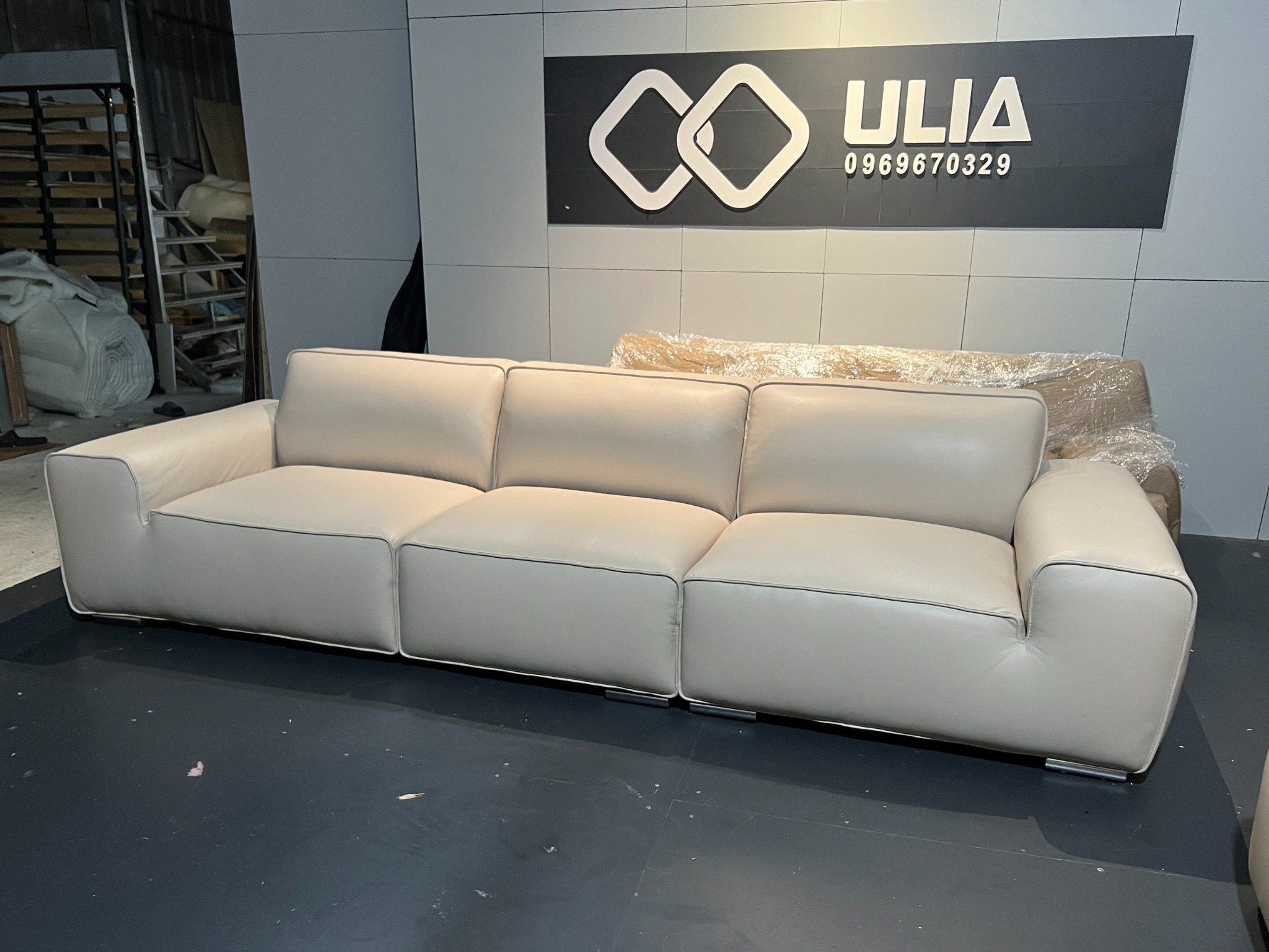Sofa bọc da dài 3m - Kenli – ULIA