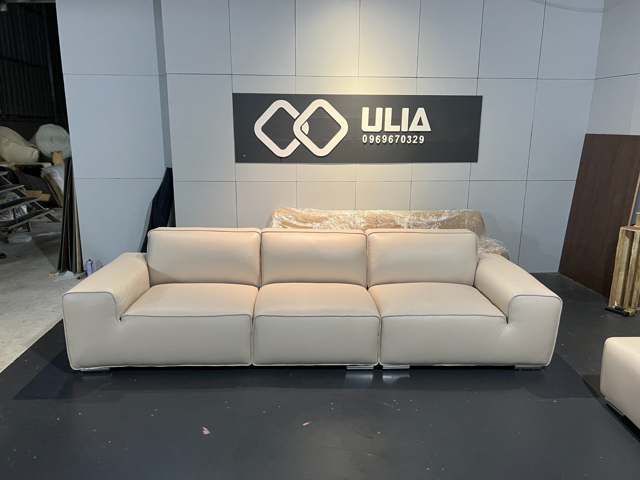 Sofa bọc da dài 3m - Kenli – ULIA
