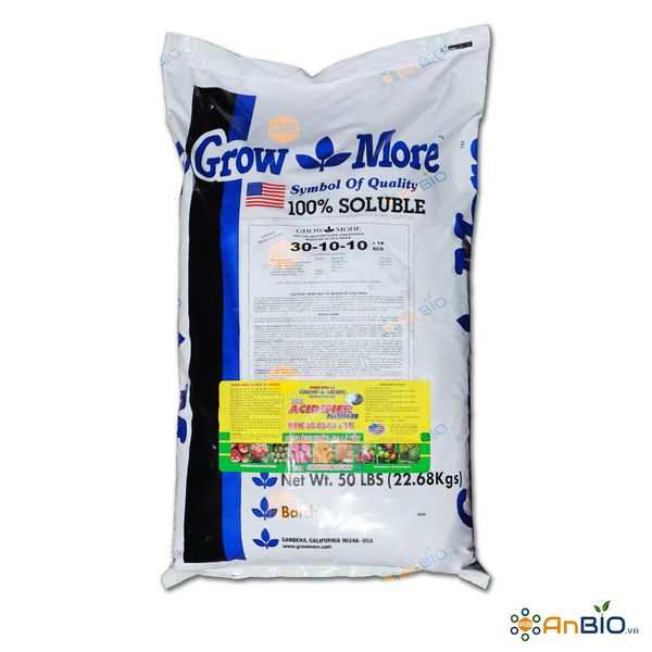 GROW MORE 30-10-10 + TE | ĐẺ NHÁNH KHOẺ - RA LÁ TỐT – AnBIO.vn ...