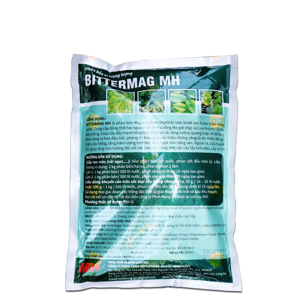 Haifa Bitter MAG Magie Sunphat (MgSO4) | Khắc phục hiện tượng vàng lá ...