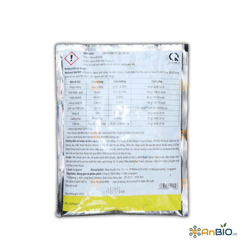Thuốc Trừ Nấm Bệnh Mataxyl 500WP – AnBIO.vn | Agriculture Natural ...