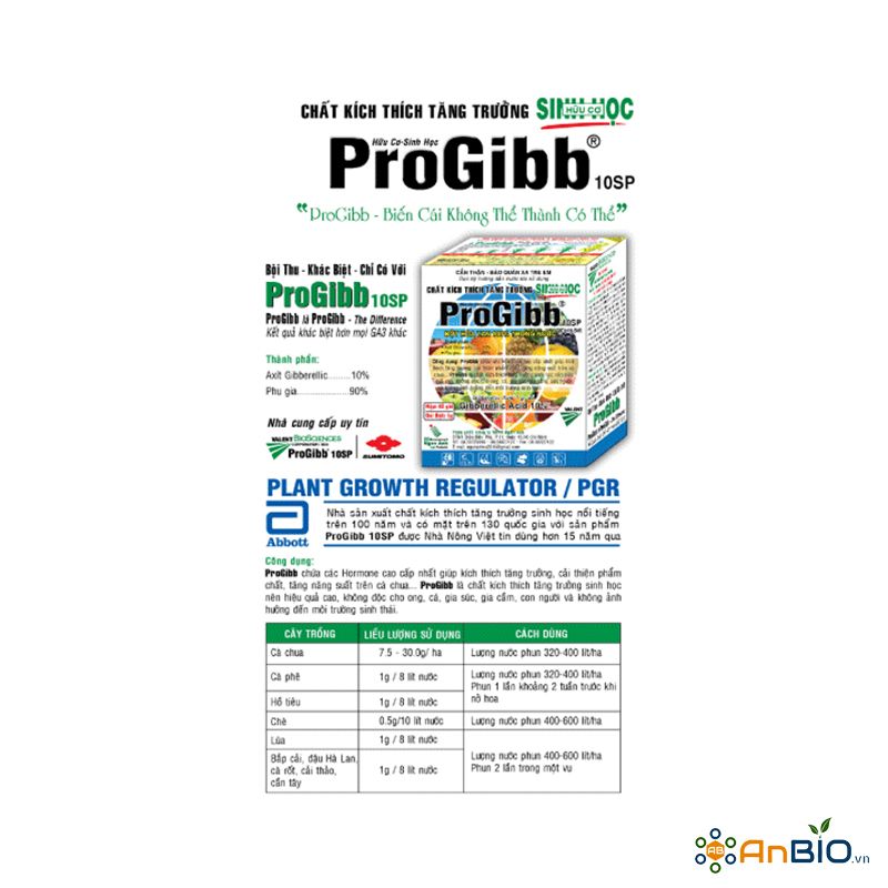 ProGibb 10SP (Gibberellic acid 10%) – AnBIO.vn | Agriculture Natural ...