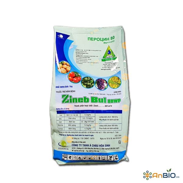 Zineb Bul 80WP | Thuốc trừ nấm phổ rộng Bulgaria - Gói 1Kg – AnBIO.vn ...