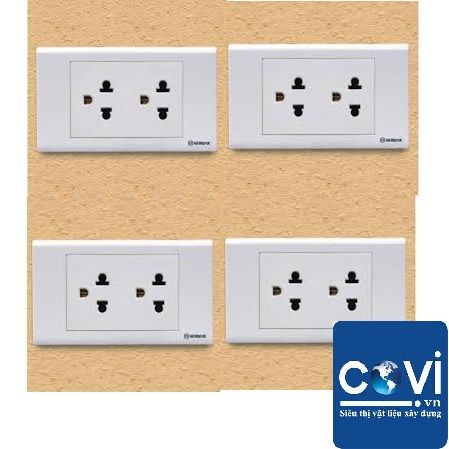 Ổ cắm đôi 3 chấu VANLOCK S18UE2 – COVI - SIÊU THỊ VẬT LIỆU XÂY DỰNG
