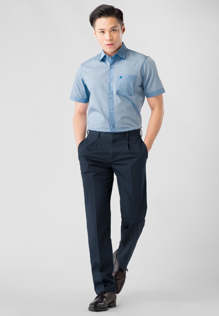 QUẦN KAKI NAM 1 PLY 31703-07-1 NAVY – Vigaco