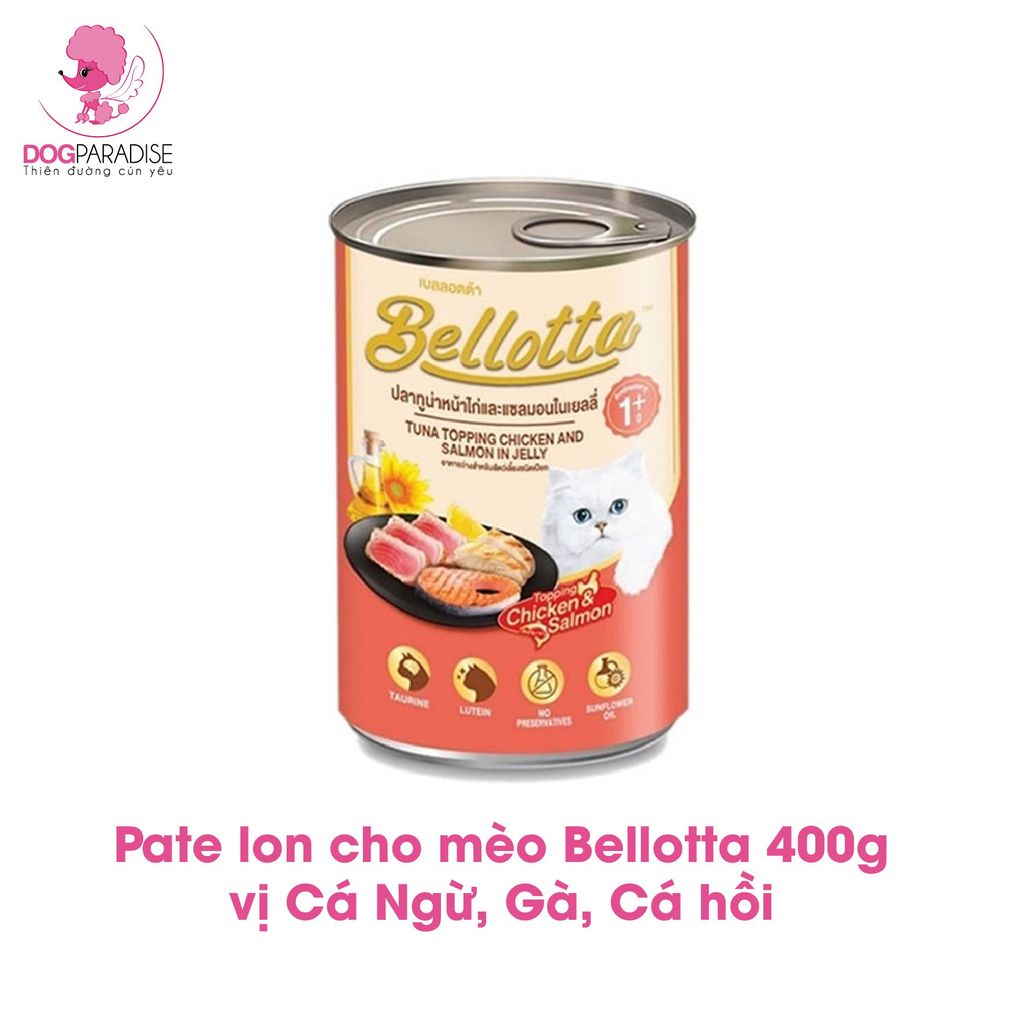Pate lon cho mèo Bellotta 400gr - Jelly