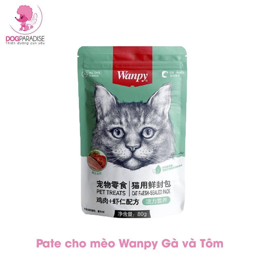 Pate Wanpy cho mèo - 80gr nhiều vị - Dog Paradise