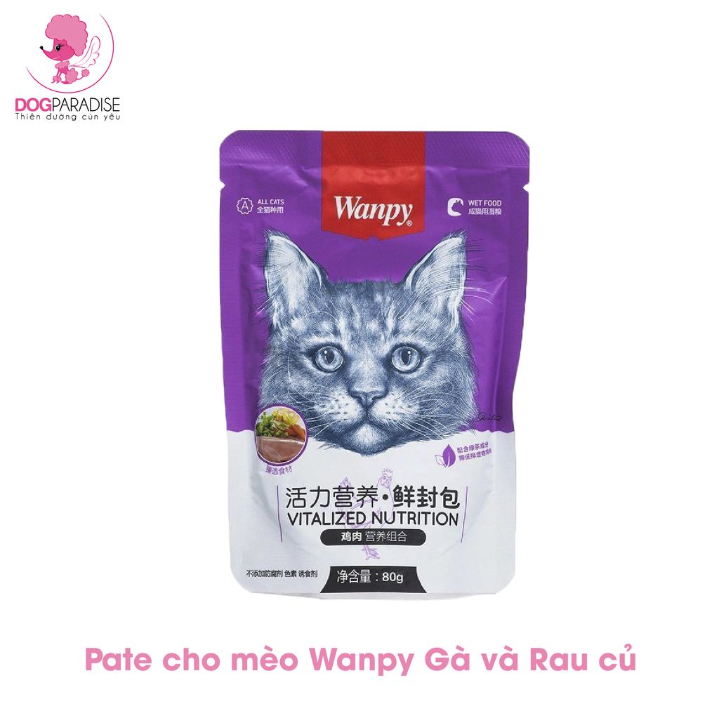 Pate Wanpy cho mèo - 80gr nhiều vị - Dog Paradise