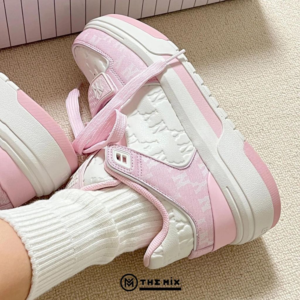 MLB Chunky Liner Mid Classic Monogram Hồng-3ASXCMM4N-50PKS -Chính Hãng ...