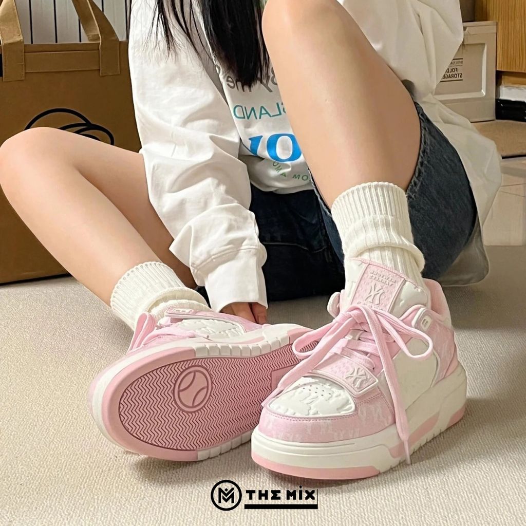 MLB Chunky Liner Mid Classic Monogram Hồng-3ASXCMM4N-50PKS -Chính Hãng ...