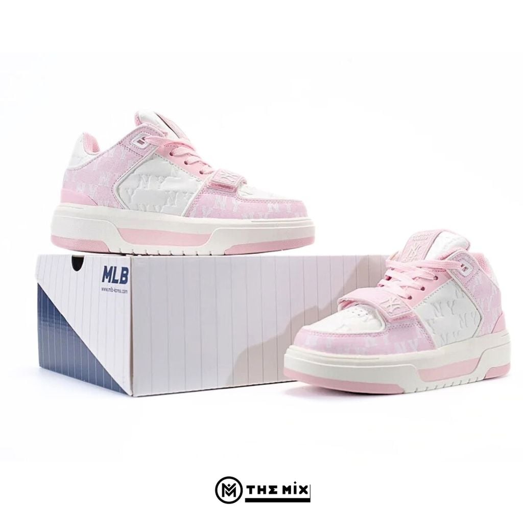 MLB Chunky Liner Mid Classic Monogram Hồng-3ASXCMM4N-50PKS -Chính Hãng ...