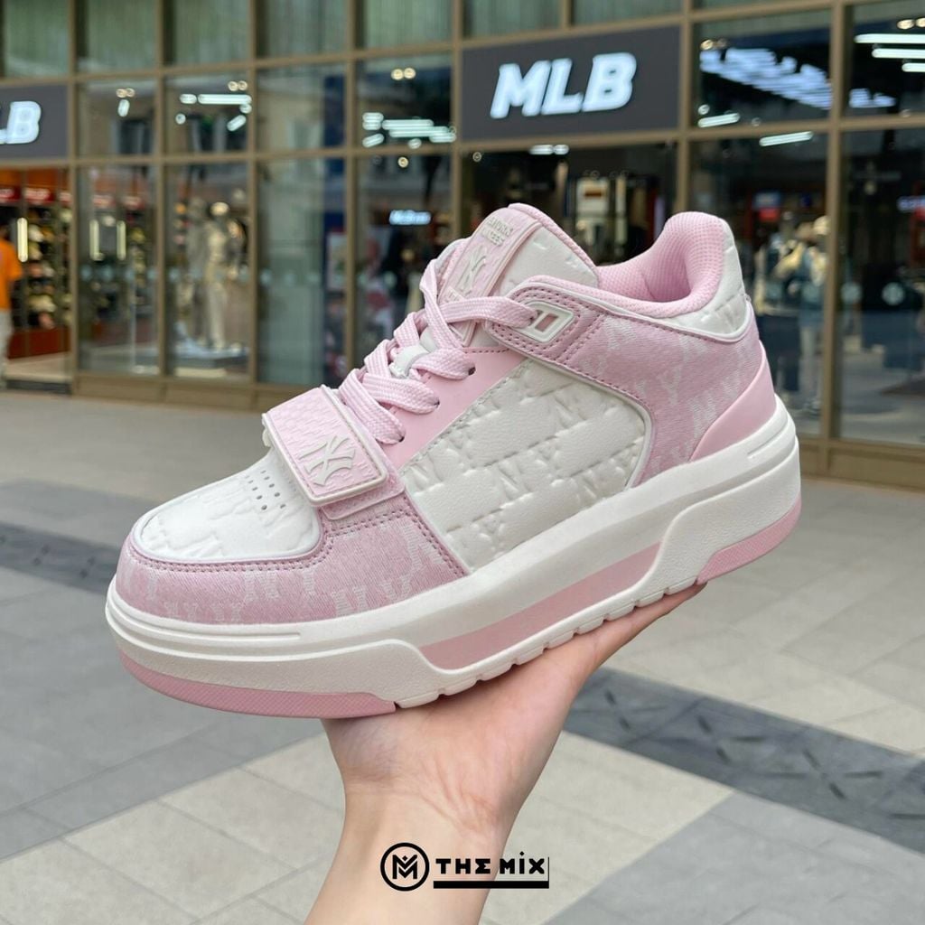 MLB Chunky Liner Mid Classic Monogram Hồng-3ASXCMM4N-50PKS -Chính Hãng ...