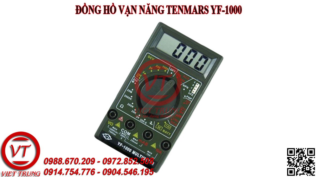 Đồng hồ đo điện vạn năng Tenmars YF-1000 (VT-DHDD09) | Việt Trung – Công nghệ máy Việt Trung
