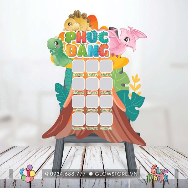 Khung hình 12 tháng - Khủng long – Glowstore
