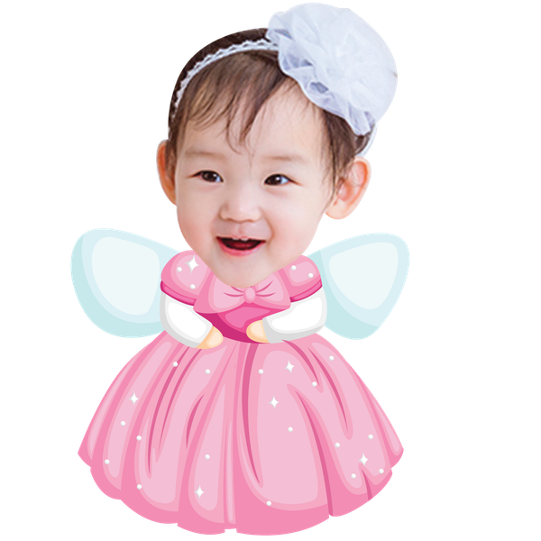 Chibi công chúa đầm hồng - mẫu 1 – Glowstore